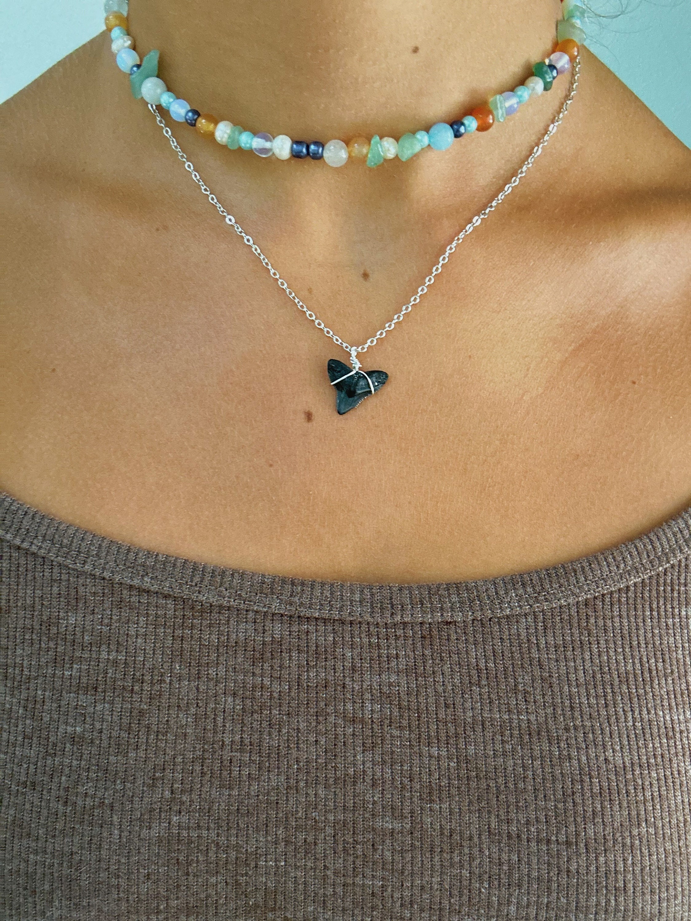 Chain Tooth Necklace - Etsy