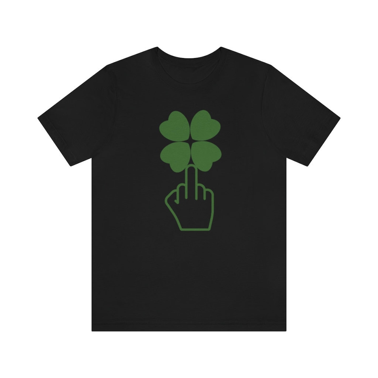 Middle Finger Shamrock, St. Patrick's Day Tee - Etsy