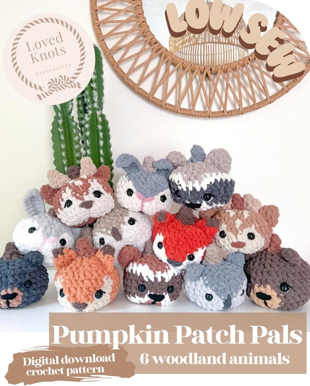 Pumpkin Patch Pals Crochet Pattern: Woodland Animal Stuffies (PDF ...
