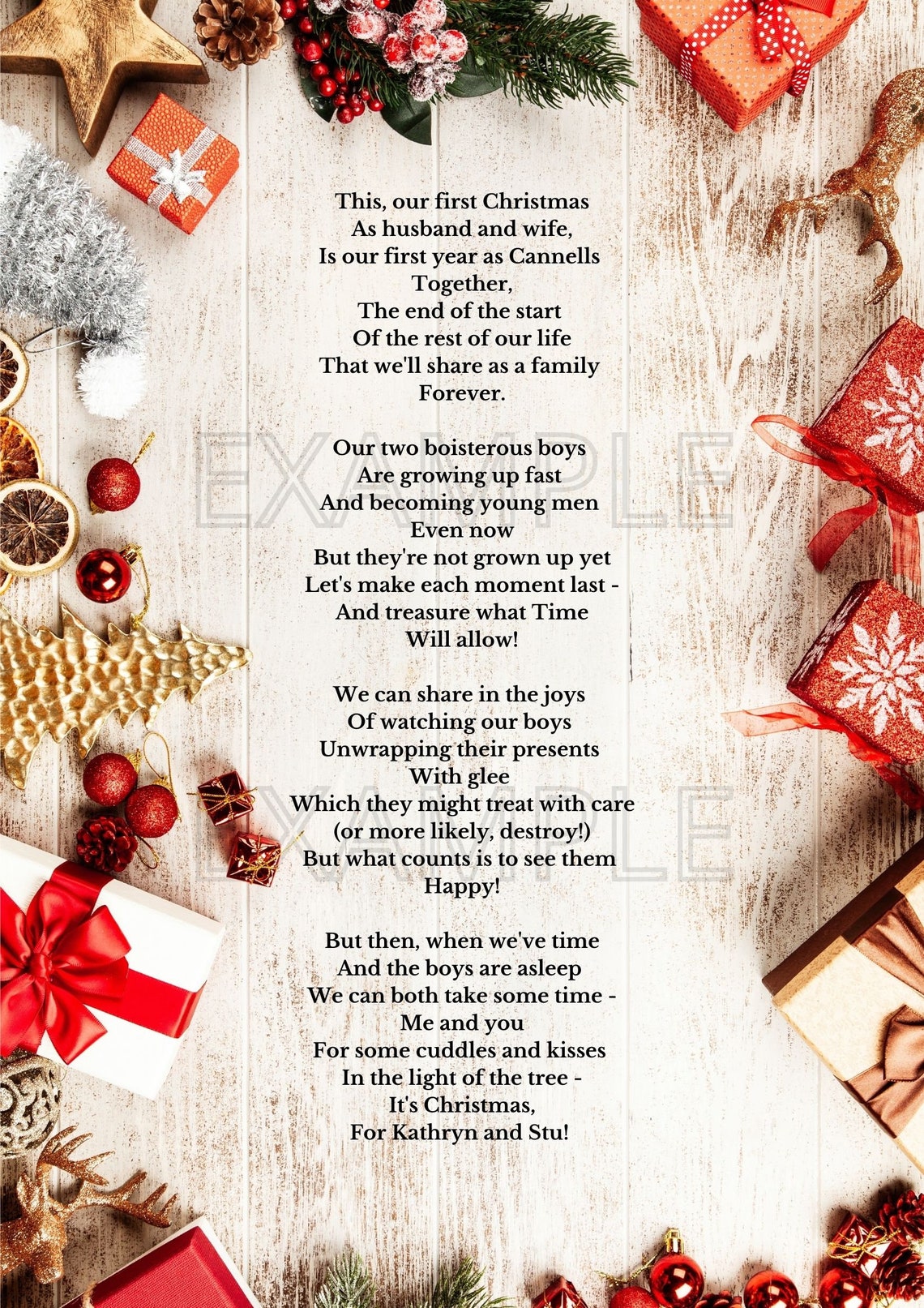 Personalised Poem for Friend, Colleague, Family, Neighbour, Random Act ...