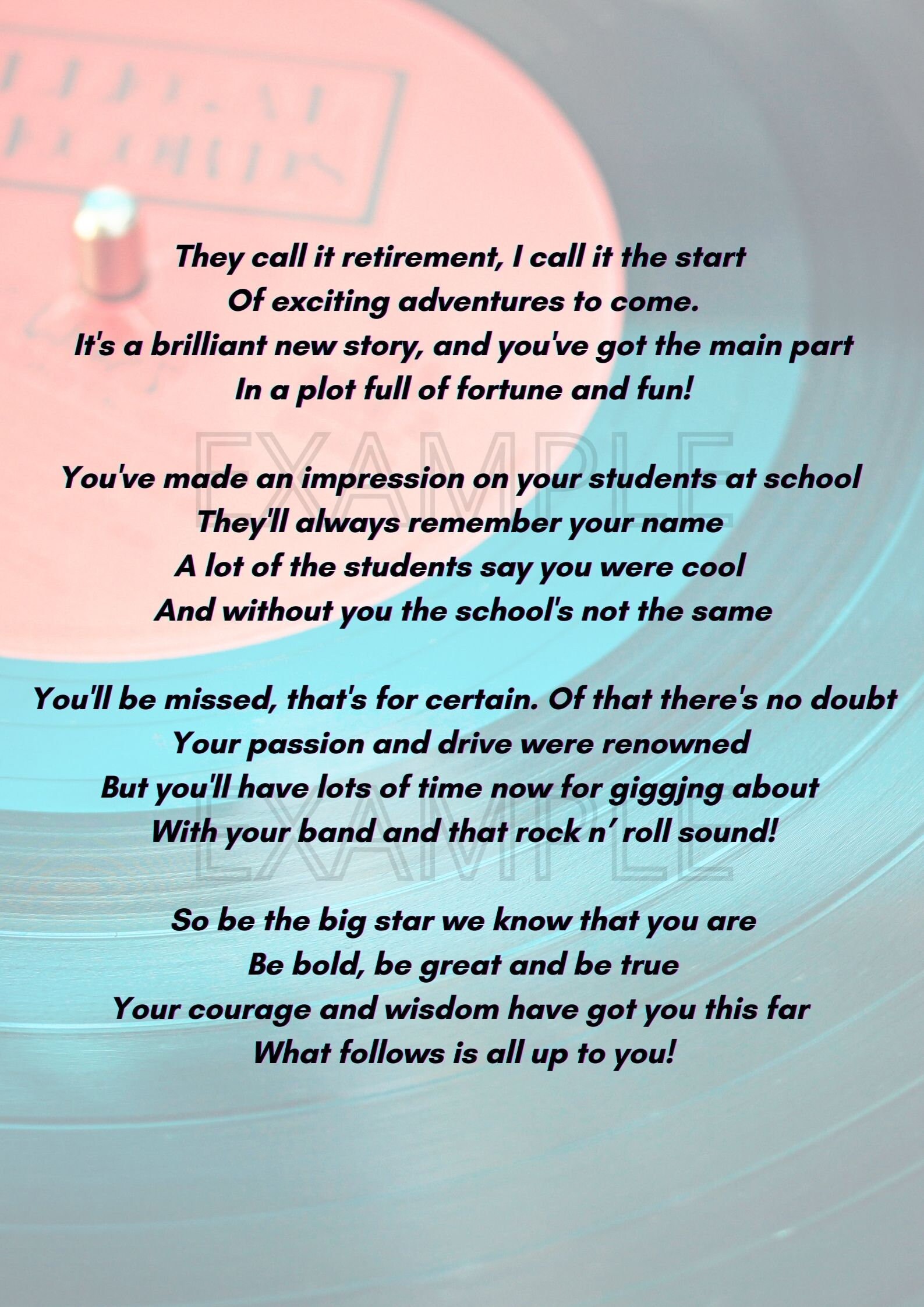 Personalised Poem for Friend, Colleague, Family, Neighbour, Random Act ...