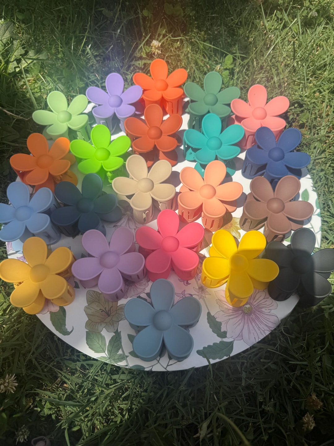 Flower Claw Clips - Etsy