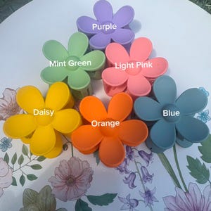 Flower Claw Clips - Etsy