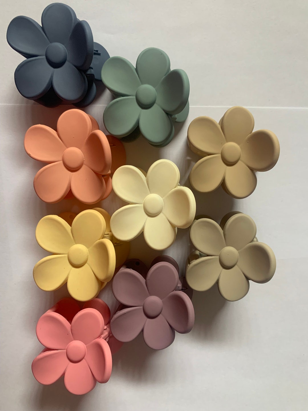 Mini Flower Claw Clips - Etsy