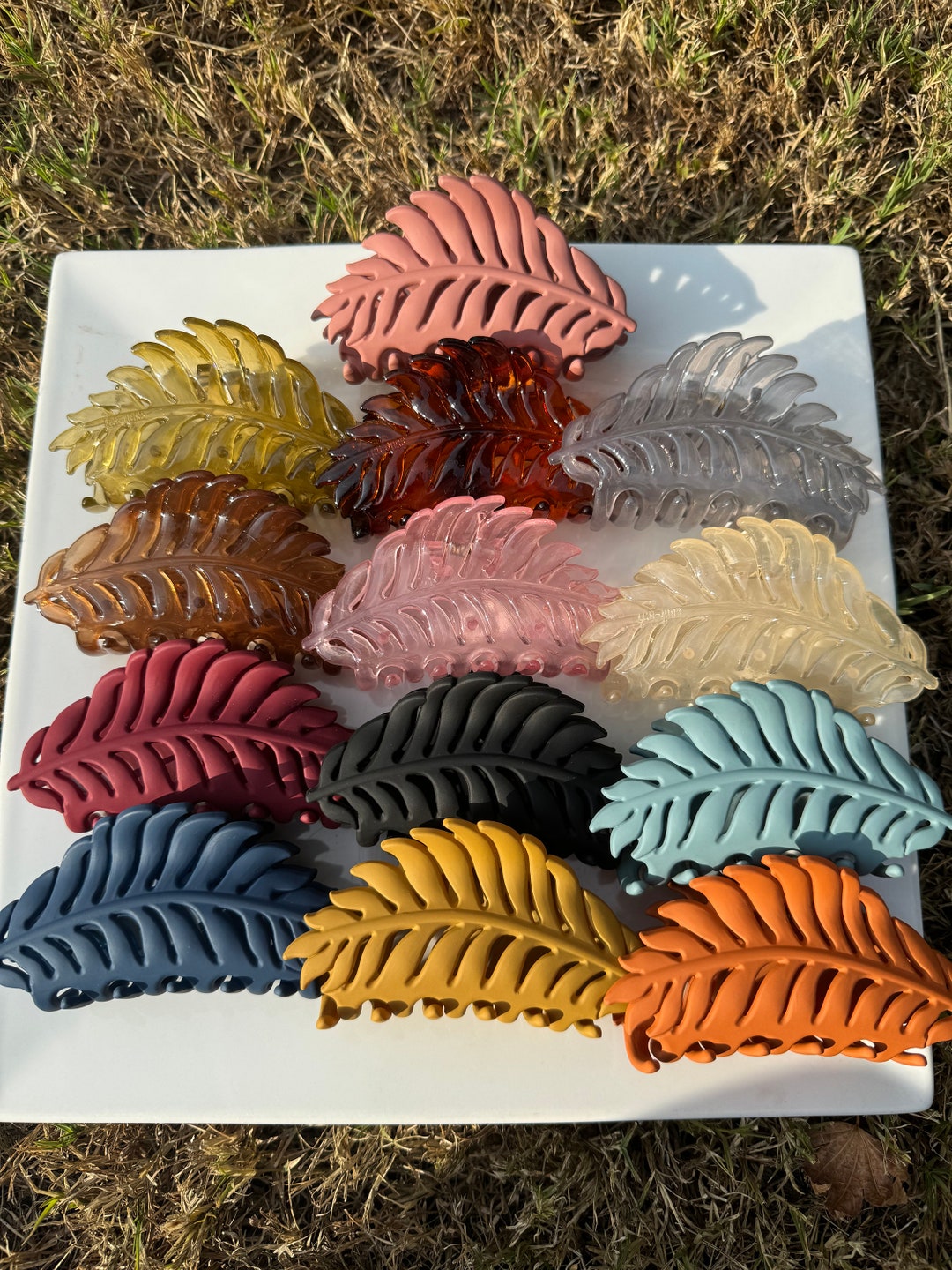 Leaf Claw Clips - Etsy