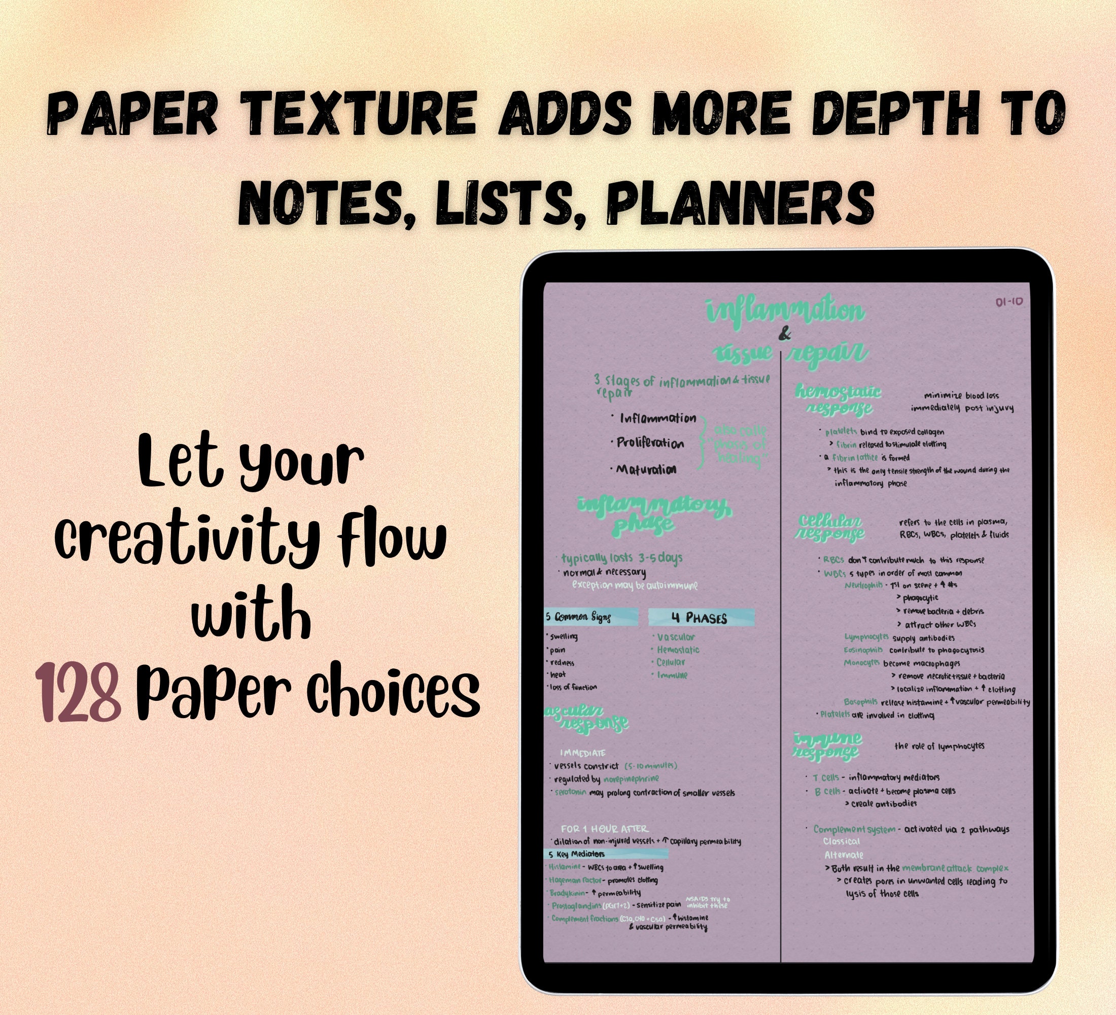 Goodnotes Templates | Textured Digital Paper | PDF Templates | for Use ...