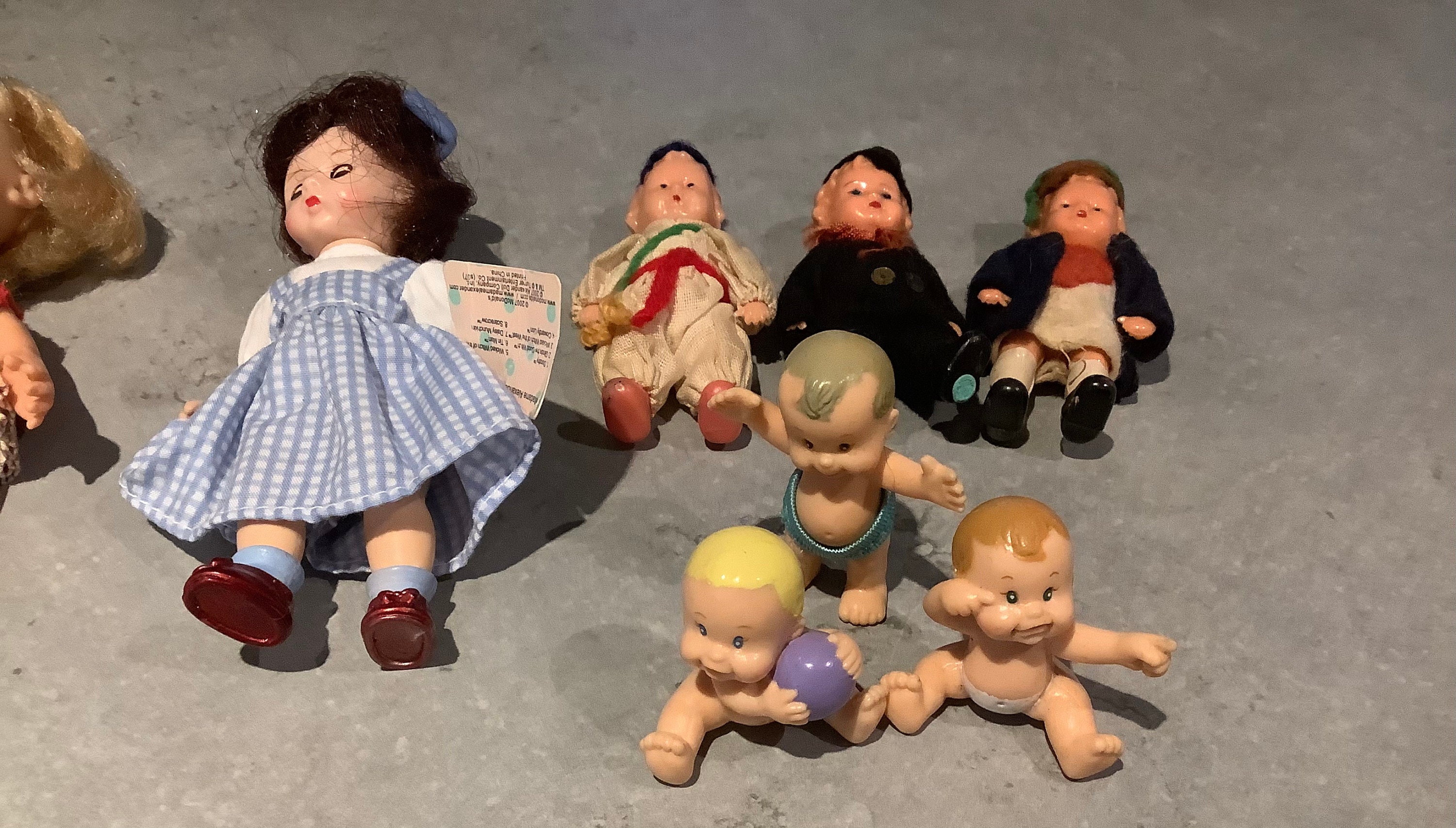 3. Various Vintage Antique Miniature Dolls 1950s 1960s Etc Inc Wind Up ...