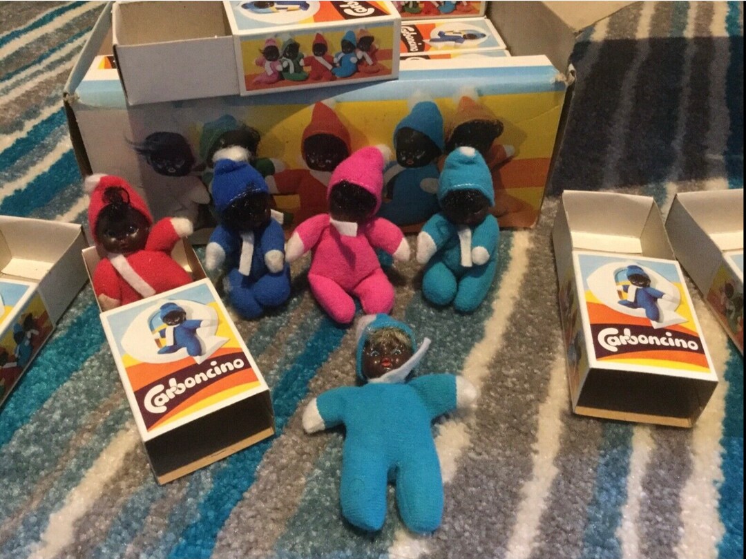 Vintage Carboncino Black Matchbox Baby Doll - Etsy