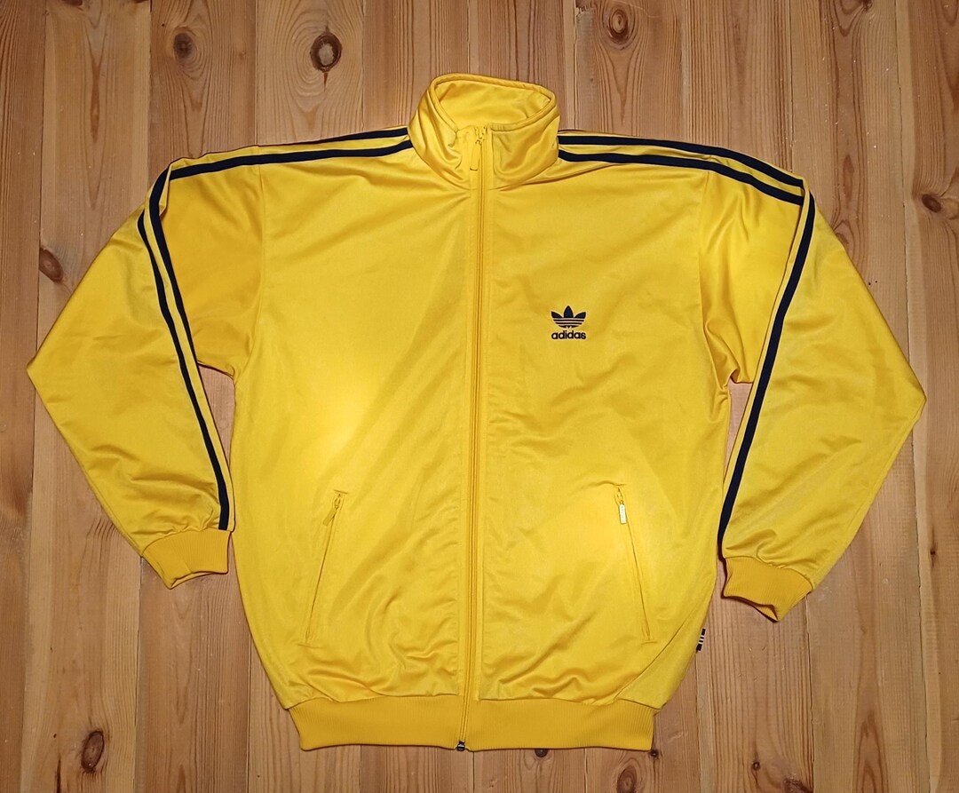 Yellow 90s Adidas Track Top - Etsy