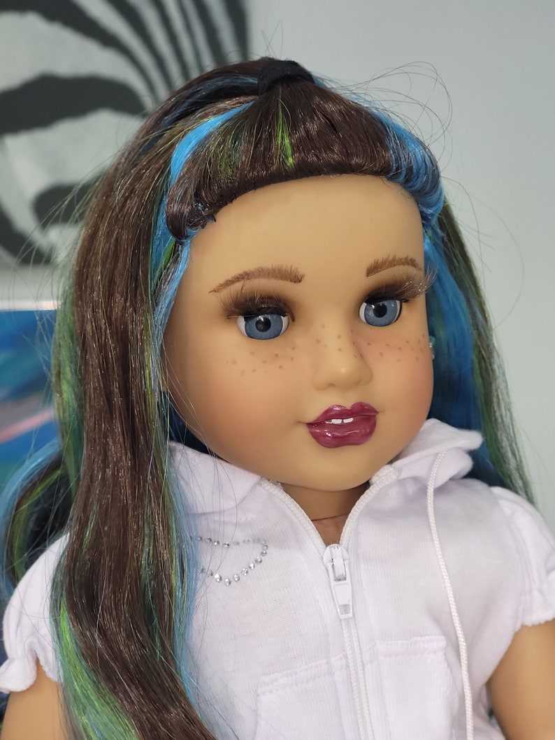 OOAK Custom American Girl Doll: Josefina Mold, Blue Eyes, Brown Green ...