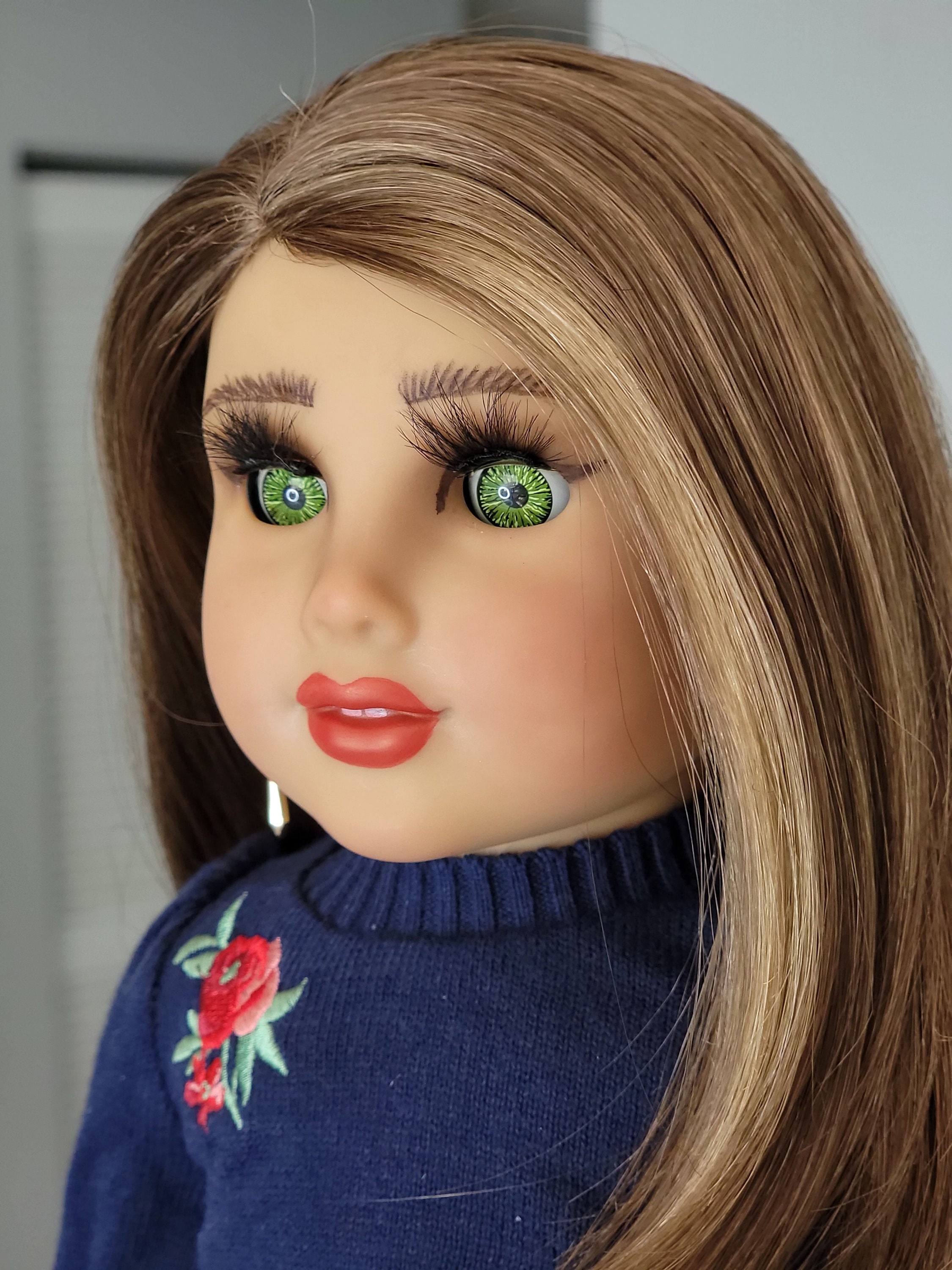 Josie OOAK Custom American Girl Doll Bright Green Eyes Light Brown ...