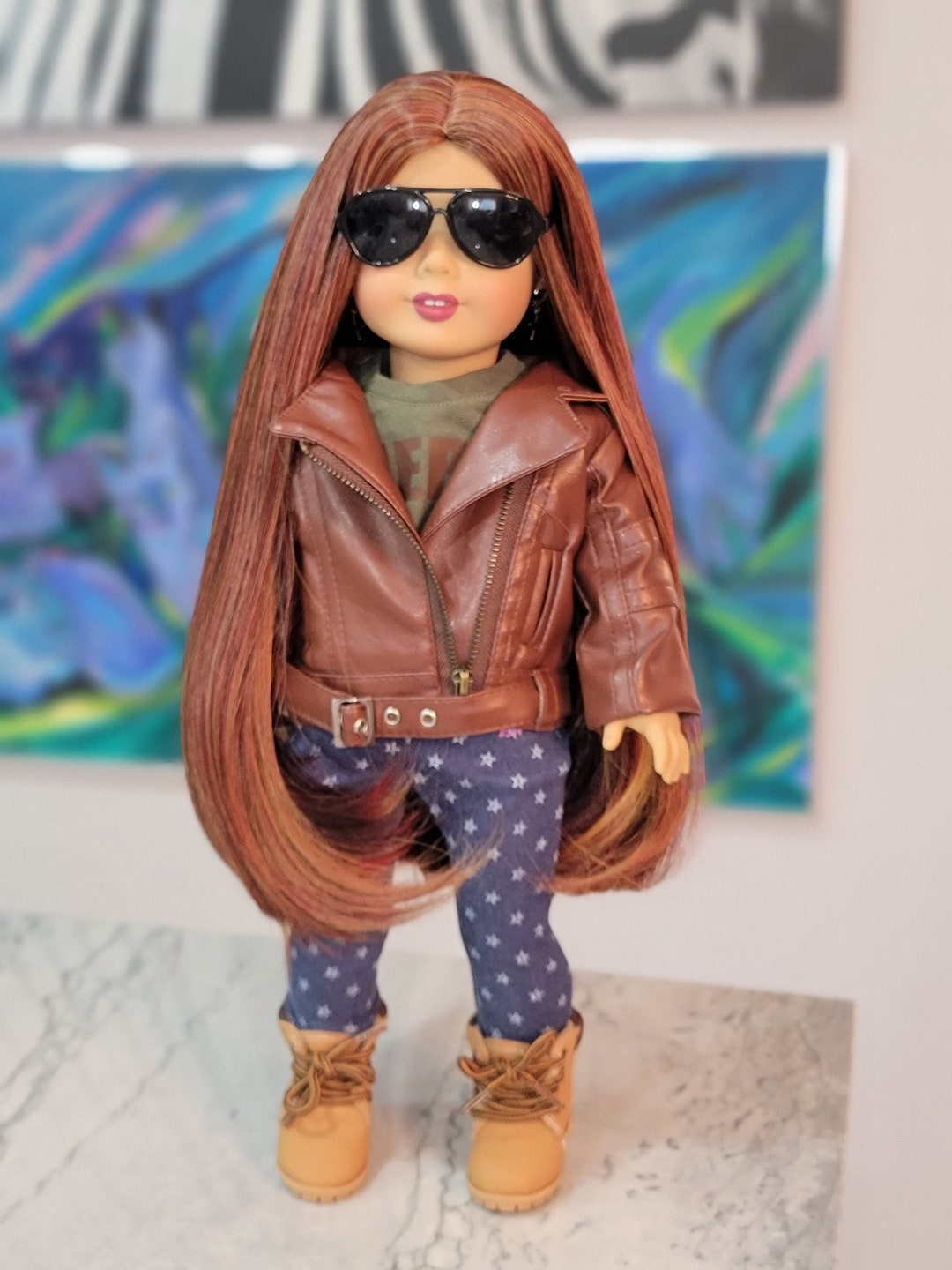 Penny Benjamin OOAK Custom American Girl Doll Green Hazel Eyes Red ...