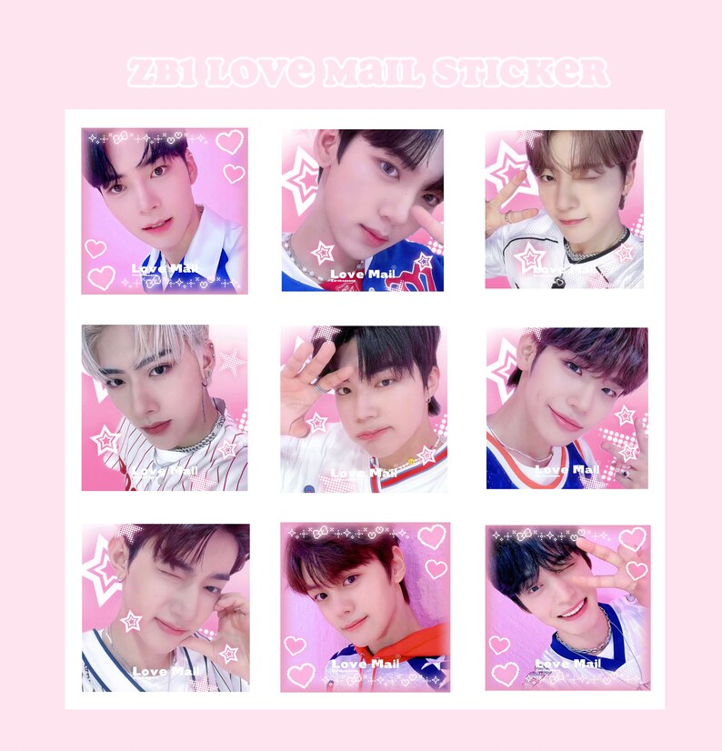 ZB1 Zerobaseone Love Mail Sticker Pack - Etsy