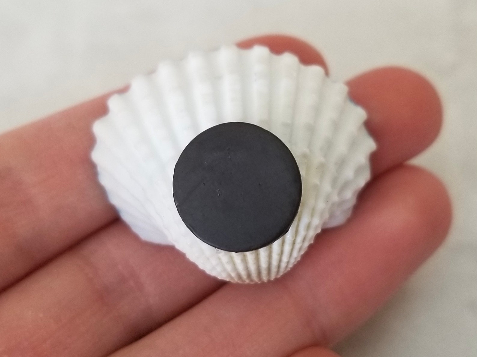 Underwater Scene Seashell Magnet With Octopus - Handsculpted Polymer ...