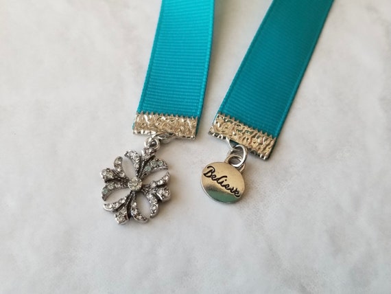 Christian Ribbon Bookmarks With Cross Charms Handmade | Etsy