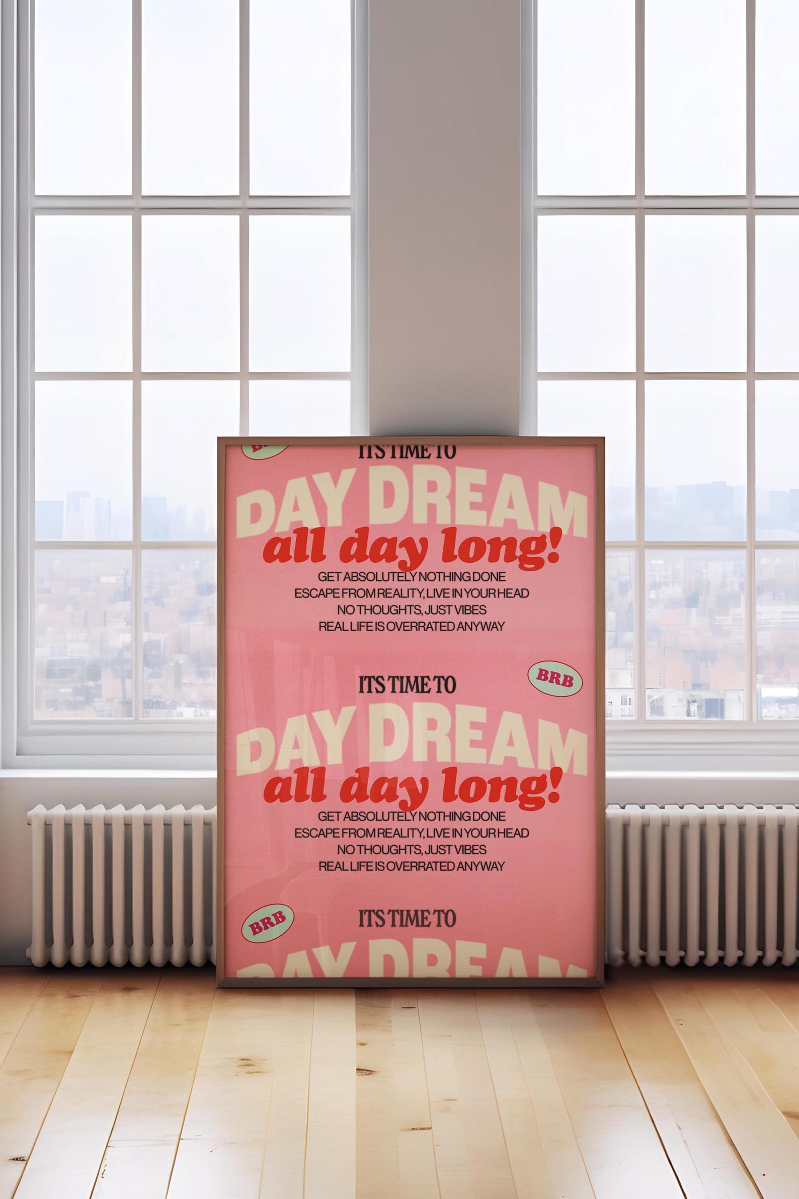 Daydream DIGITAL Download Print Typography Poster Pink Aesthetic Wall ...