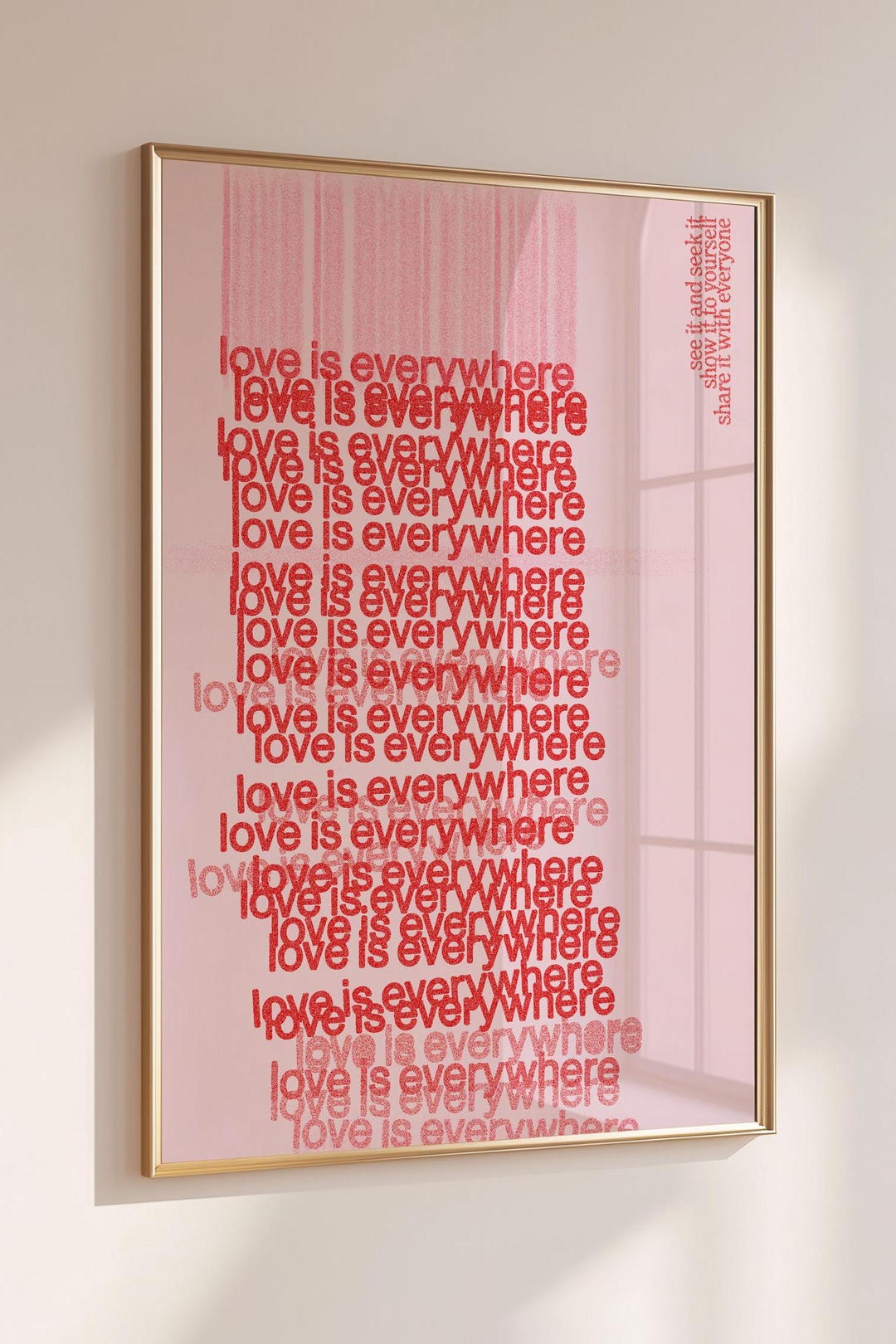 Love Everywhere Digital Print Valentines Day Aesthetic Galentines ...