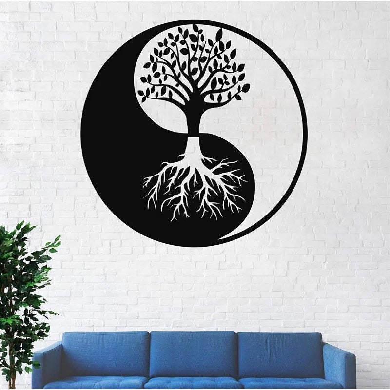 The Tree of Life / Ying Yang Spiritual and Religious Sign - Etsy
