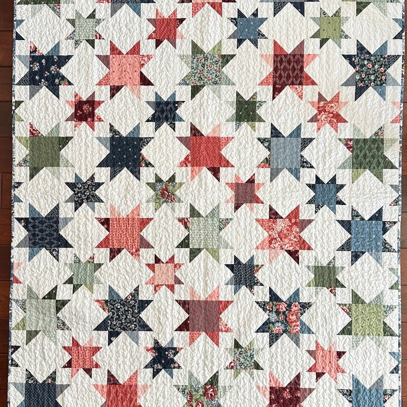 Blue Star Quilt - Etsy