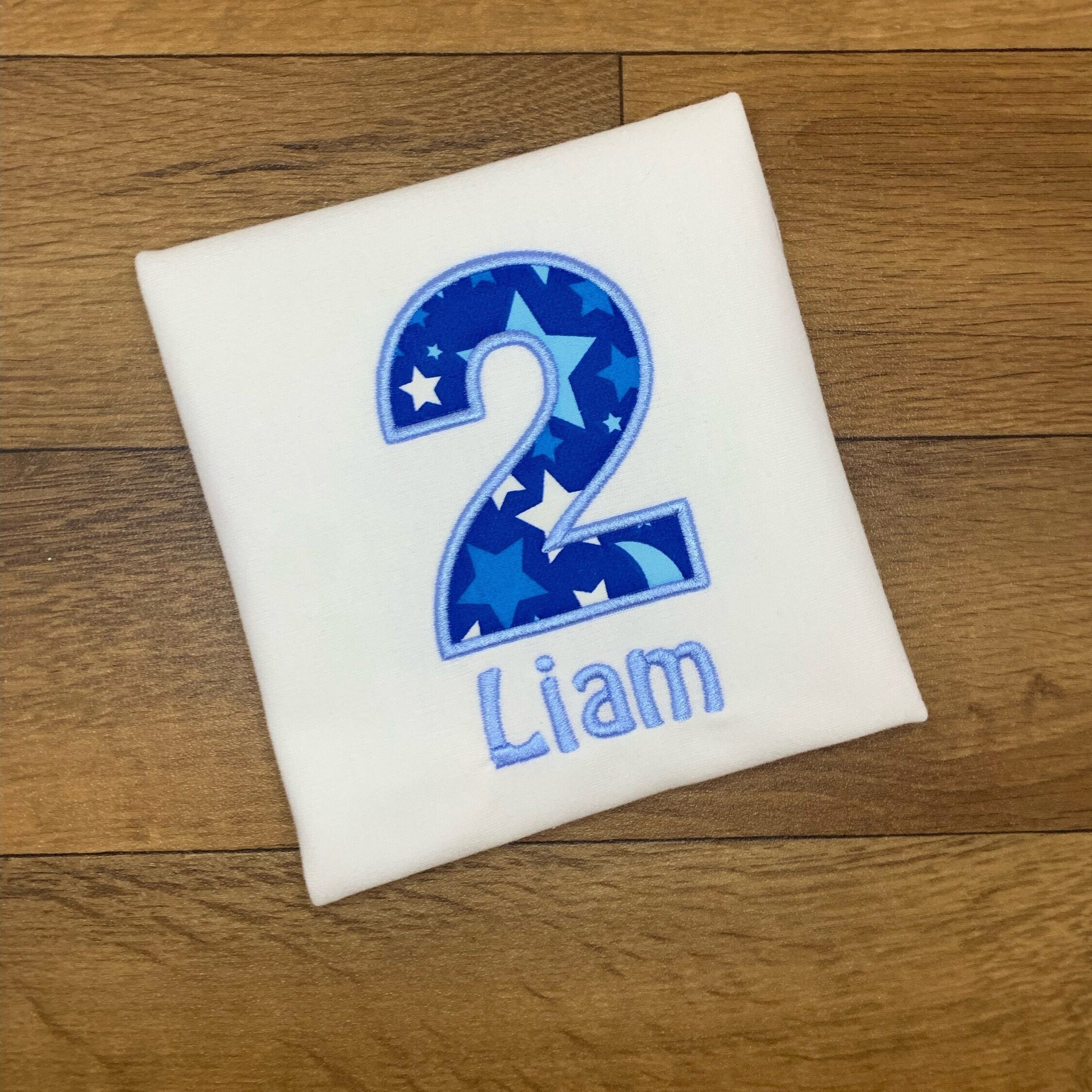 Personalized Number Shirt, Number With Stars, Number Birthday Shirt ...