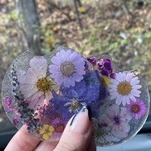 Pressed Flower Car Coasters, Set of 2, Floral Car Coasters, Car ...