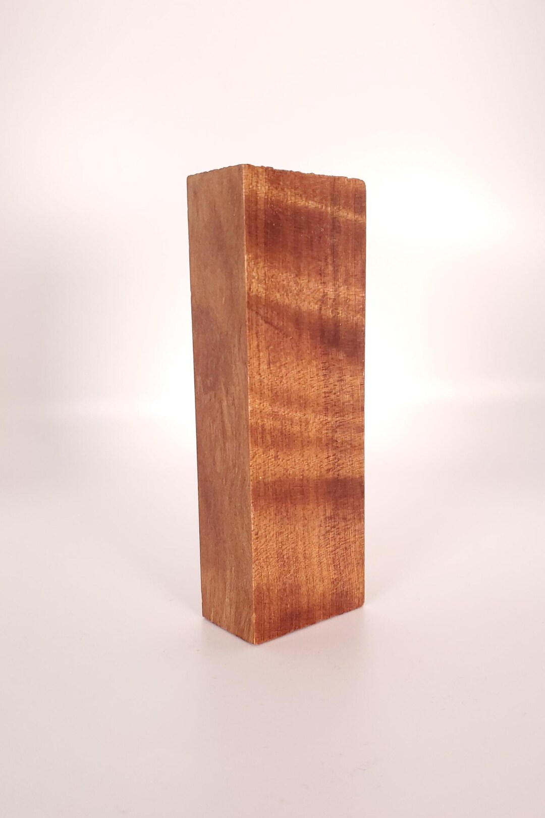 Stabilized Curly Redwood Block Knife Making Pen Turning Knife Handle ...