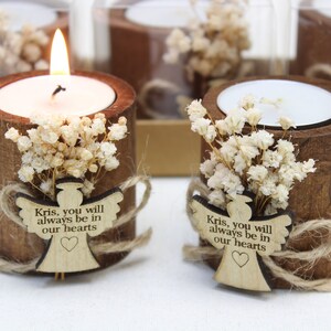 Bulk Personalized Funeral Favors Candles With Tag Memorial Favors ...