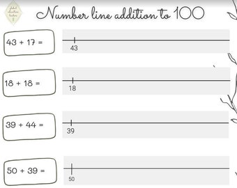 2 Digit Addition and Subtraction Practice Bundle Using Base - Etsy