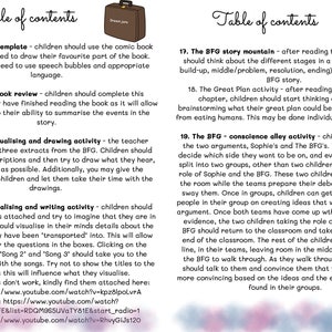 Novel Study - the BFG by Roald Dahl - Activity Pack - Etsy