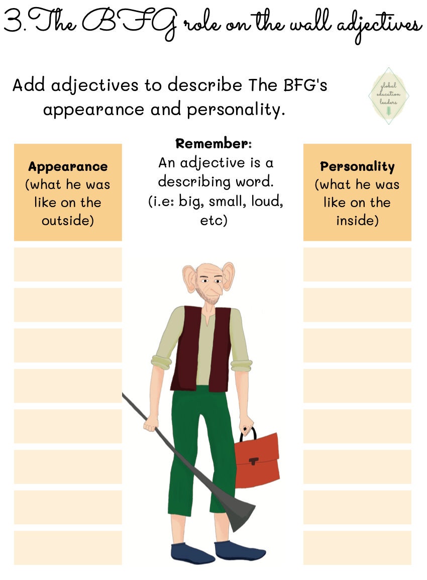 Novel Study - the BFG by Roald Dahl - Activity Pack - Etsy