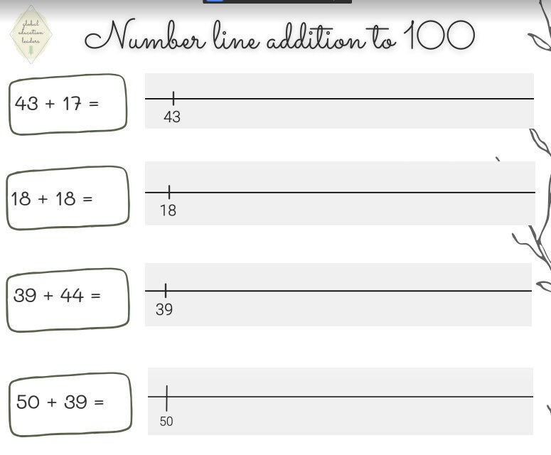 2 and 3 Digit Addition and Subtraction Practice Bundle Using Number ...