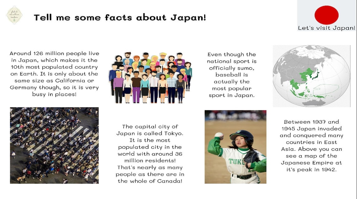 Geography Country Information Pack - Japan, Educational Information ...