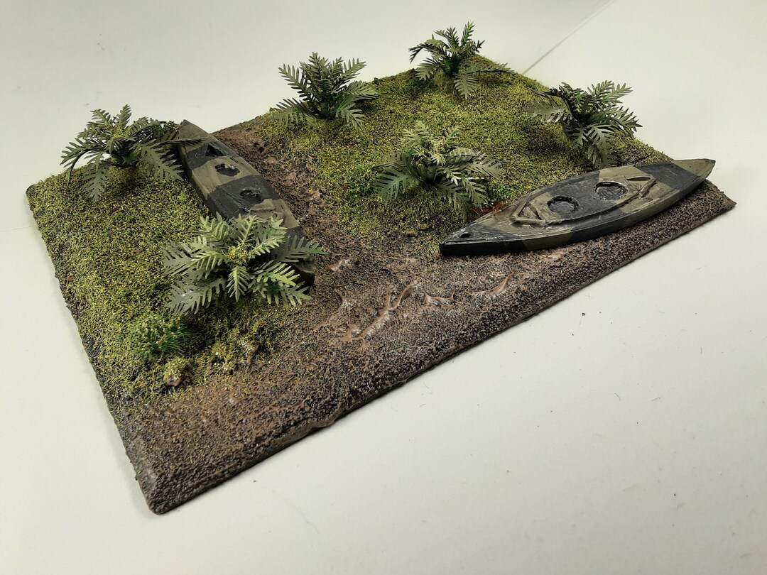 28mm Scenic River Estuary Mud Base Containing 2 Kayaks. - Etsy UK