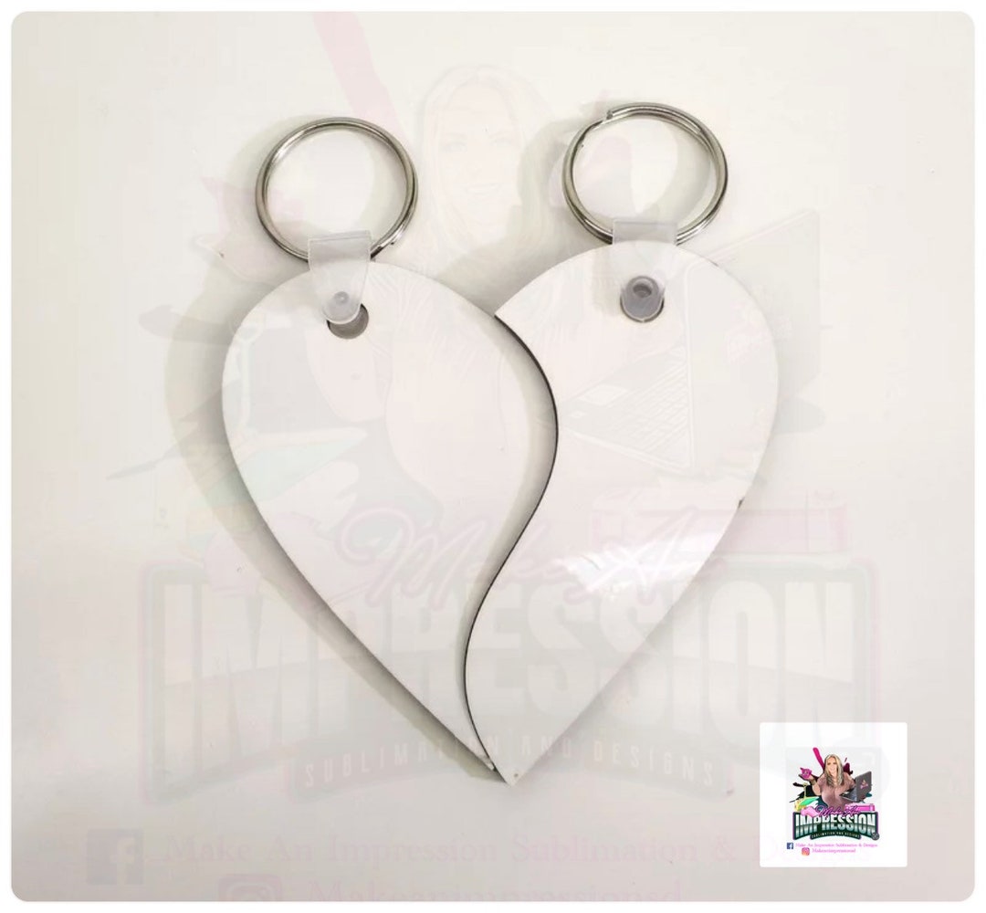 Sublimation Blank Broken Heart Keychain - Etsy