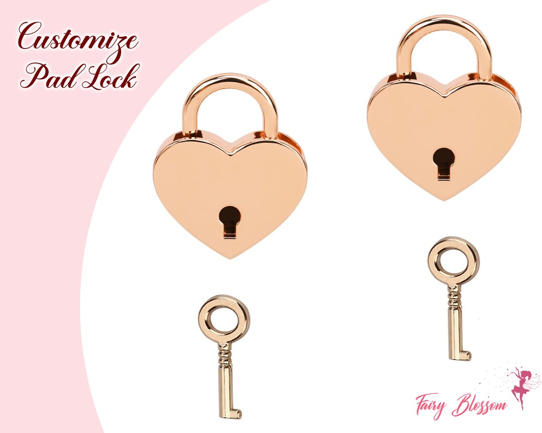 Heart Shaped Love Lock Custom Engraved Padlock With Key Two - Etsy
