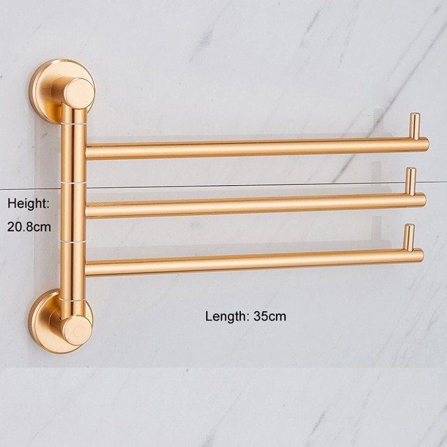 Luxury Gold Bathroom Towel Pole / Rotating Aluminium Alloy - Etsy