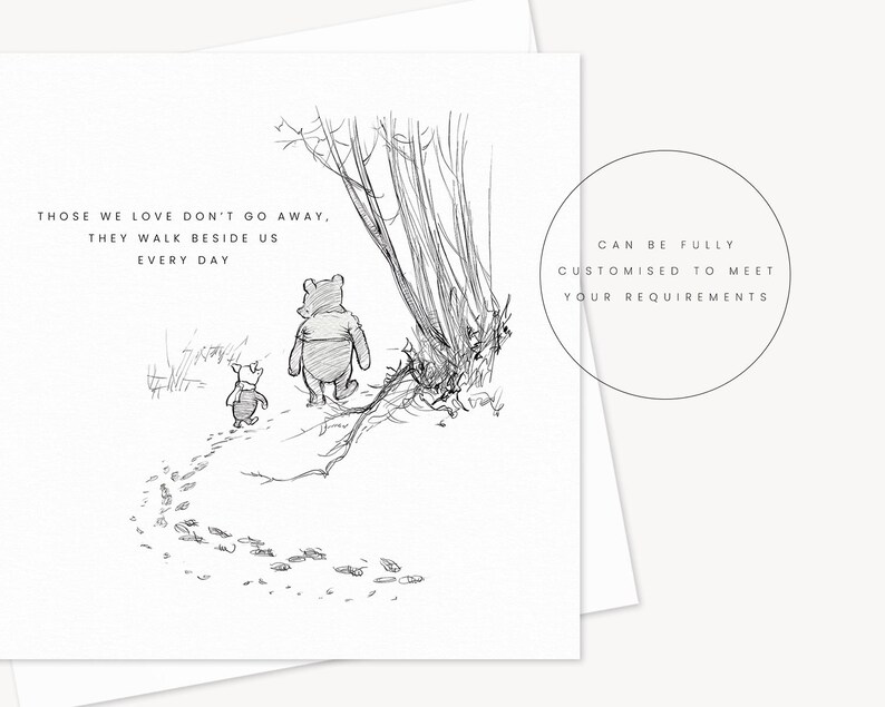 Winnie the Pooh Sympathy Card | Thinking of You | Bereavement Card ...
