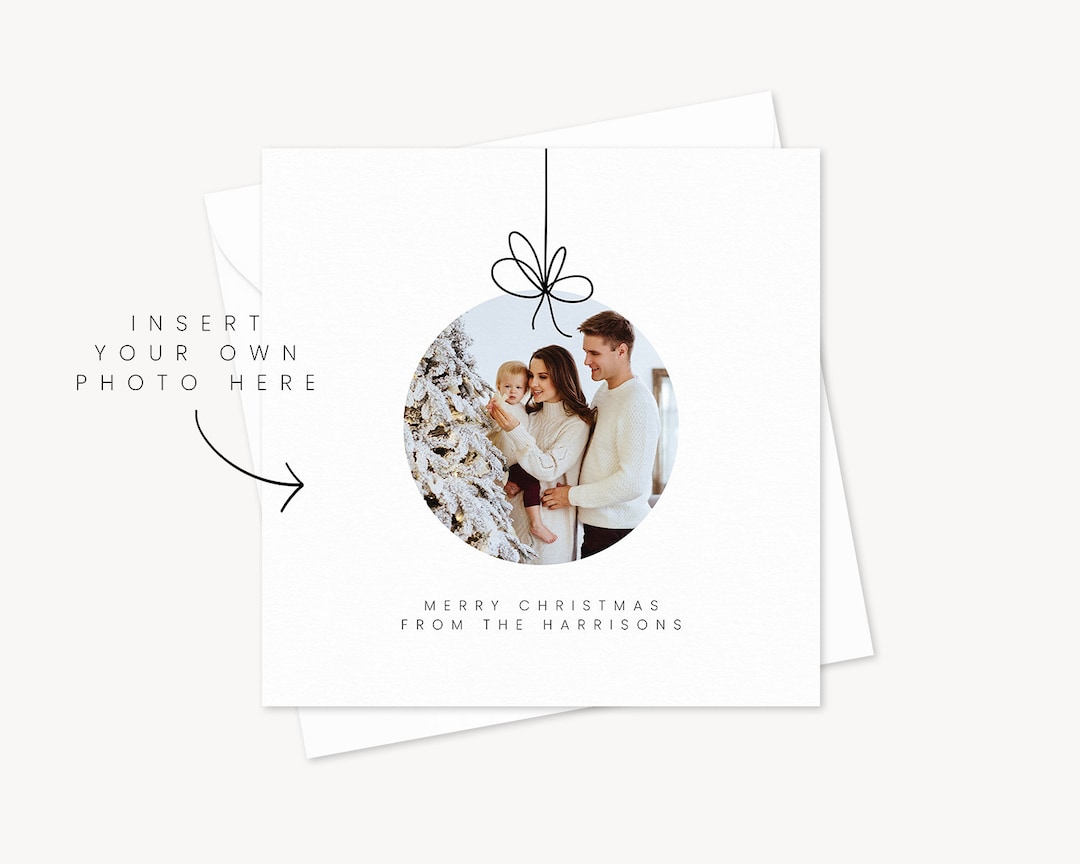 Personalised Photo Christmas Card | Festive Gift | Family Portrait ...