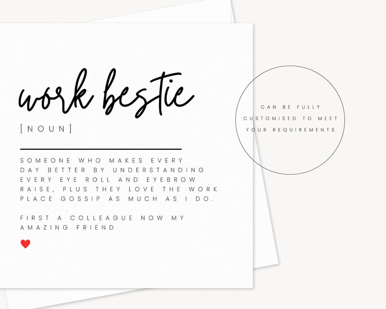 Work Bestie New Job Card | You Can Do It Card | New Job Good Luck ...