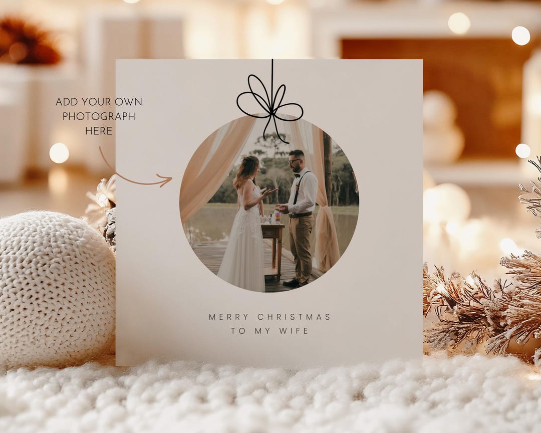 Personalised Photo Christmas Card, Festive Gift, Family Portrait ...