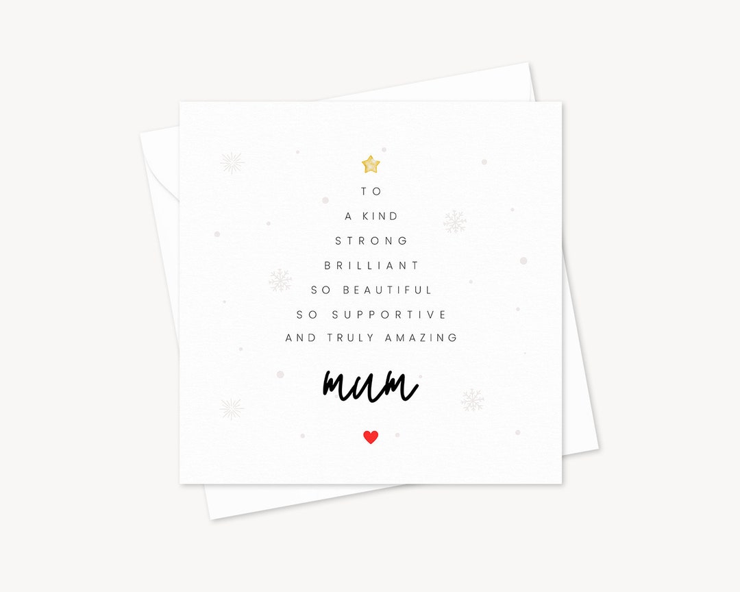 Christmas Card for Mum | Festive Family Card | to My Mummy Holiday Card ...