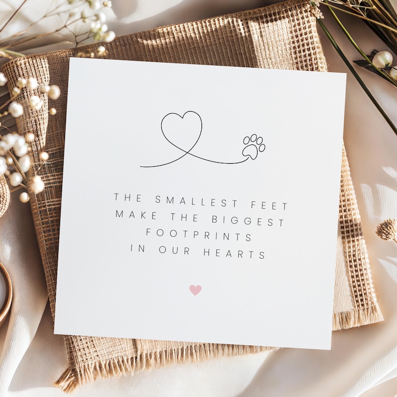 Cat Paw Prints Sympathy Card - Etsy UK