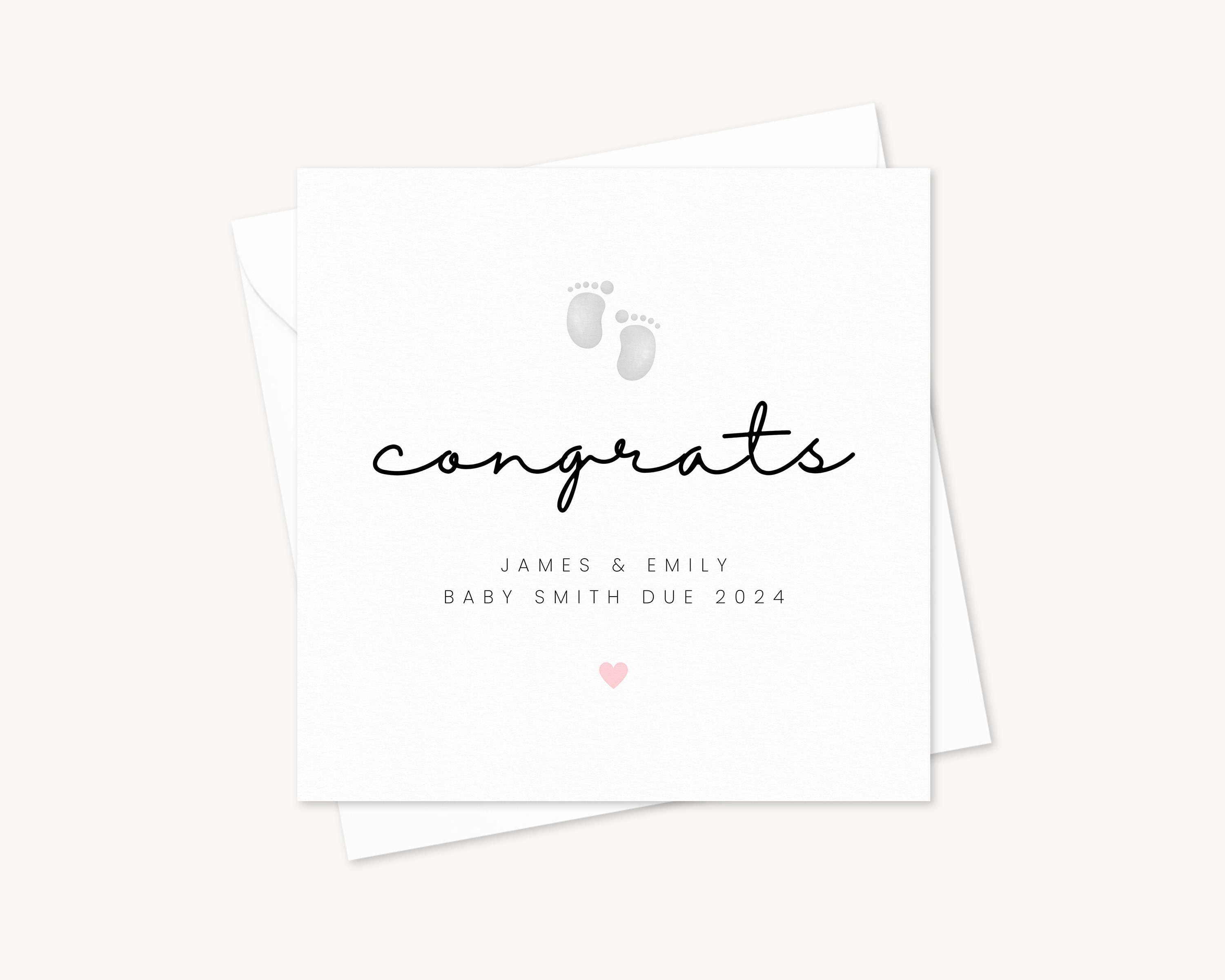 Congratulations on Your New Baby Card | Personalised New Arrival Card ...