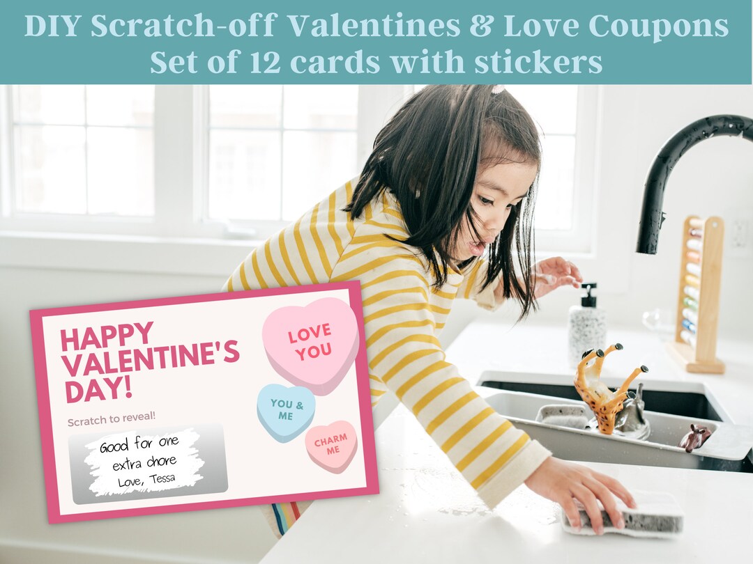 12 Scratch-off Valentine Coupons, DIY Valentines, Gift Vouchers ...