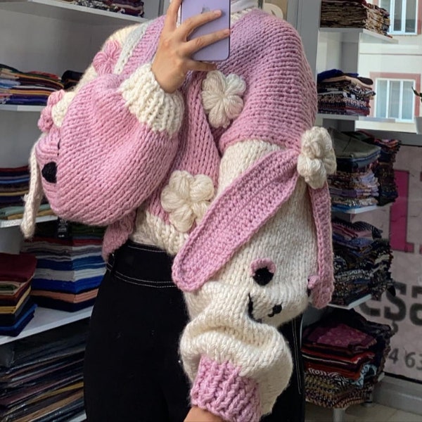 Rabbit Sweater - Etsy