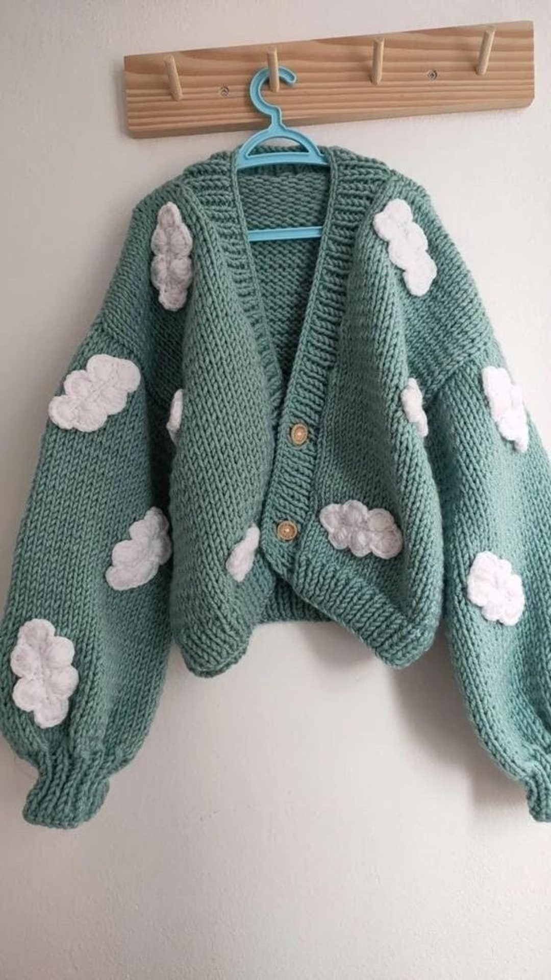 Cloudy Cardigan - Cloud Sweater - Cloudy Pullover & Cloud Knitted Crop ...