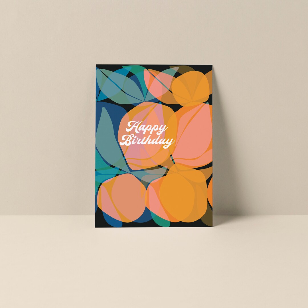 Birthday Card Happy Birthday Note Card Birthday Greeting - Etsy