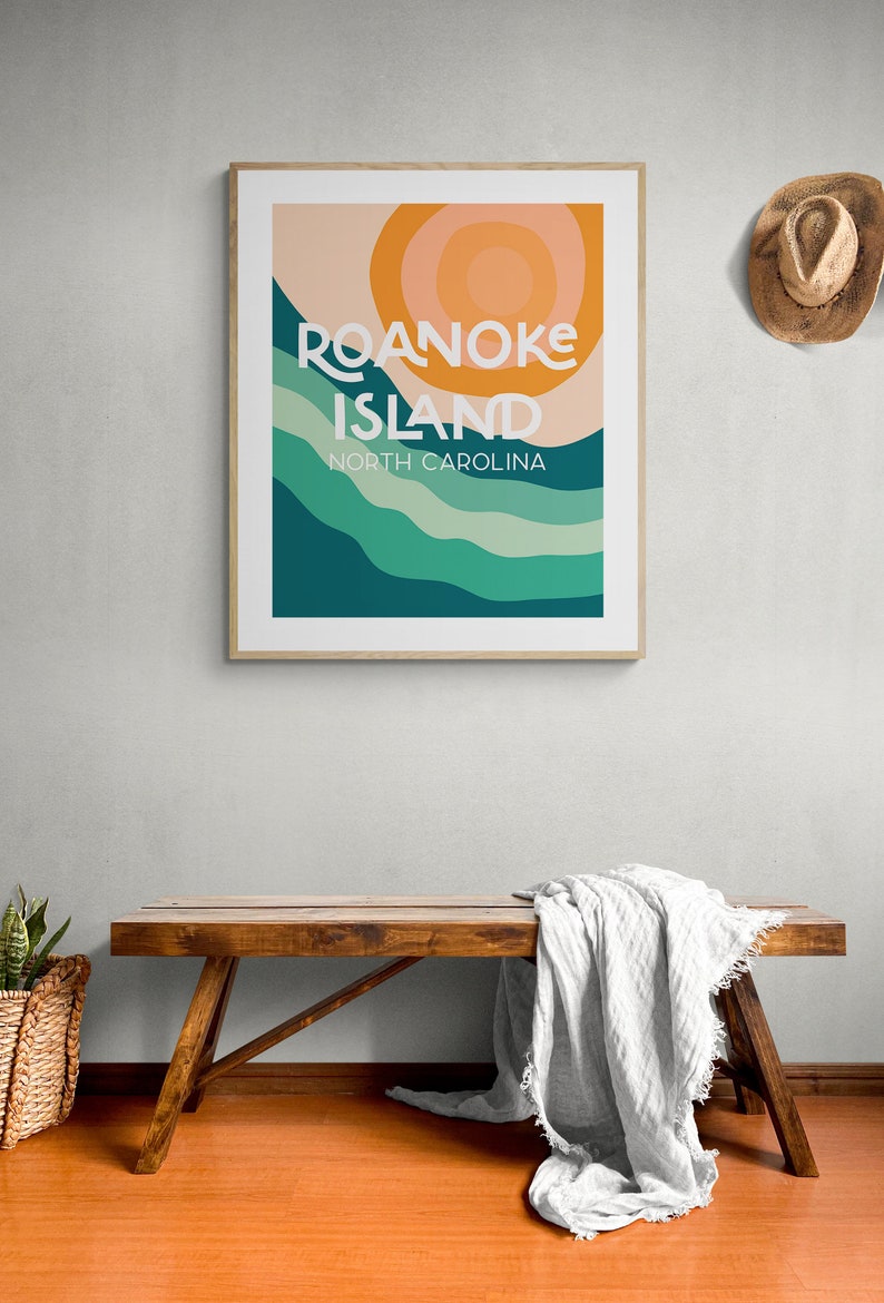 Roanoke Art Print, Outer Banks Art Print, North Carolina Print, Boho ...