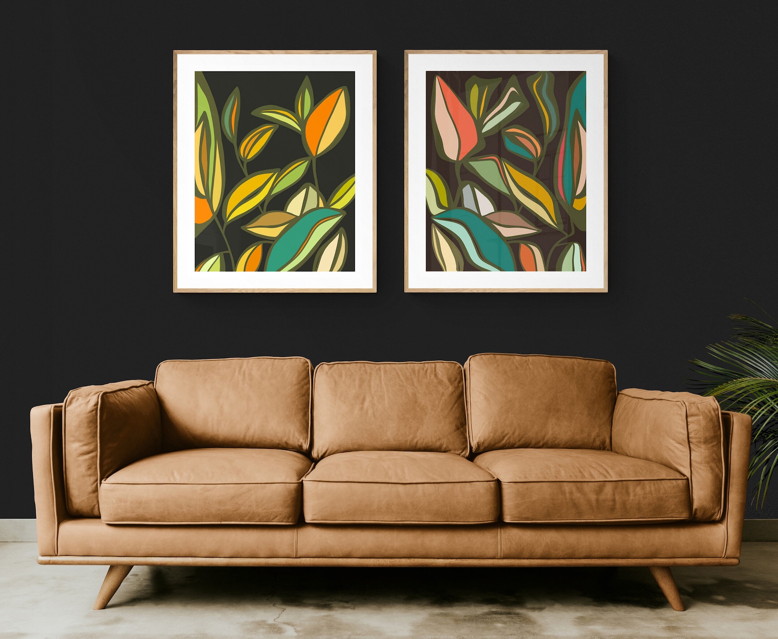 Rainbow Leaf Art Print, Floral Art, Leaf Print, Ficus Leaf Print ...