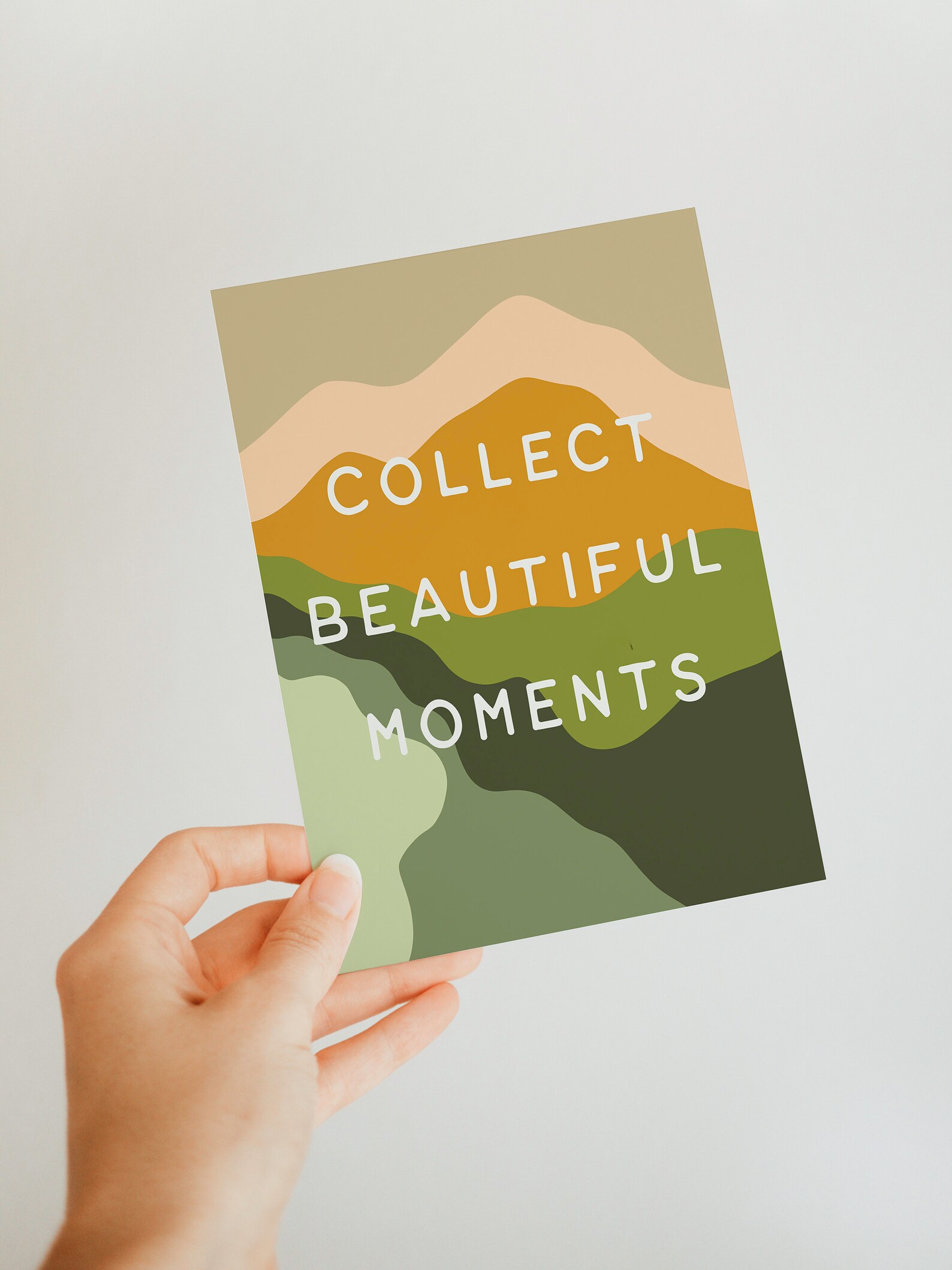 Typography Note Card, Collect Beautiful Moments Note Card, Travel Note ...
